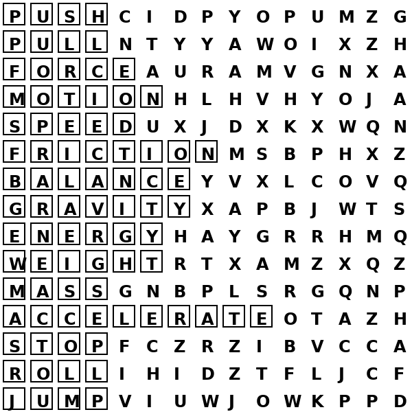 Motion and Force Word Search: A Fun Learning Activity for Kids